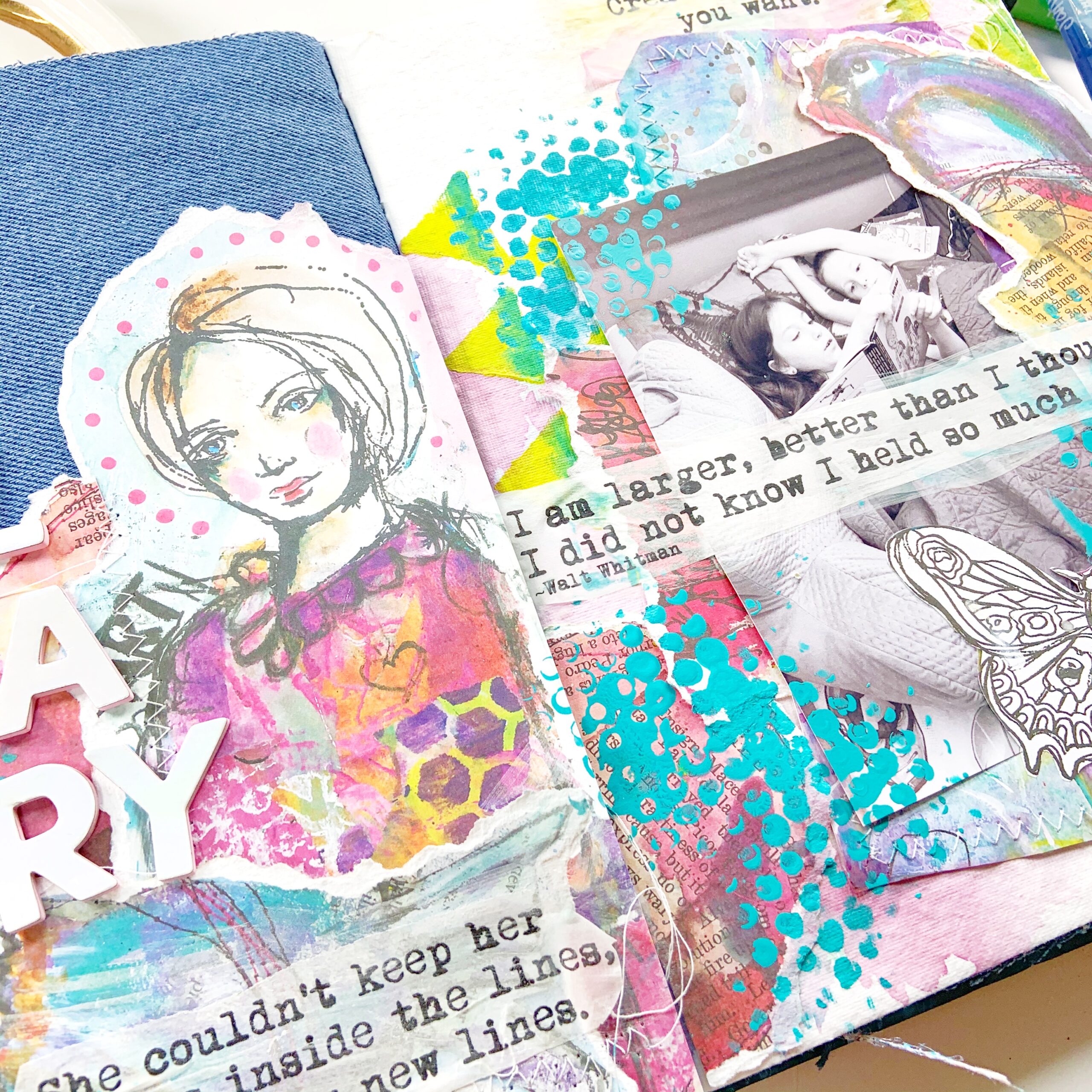 Tell Me a Story Art Journal Process - The Scrappy Wife