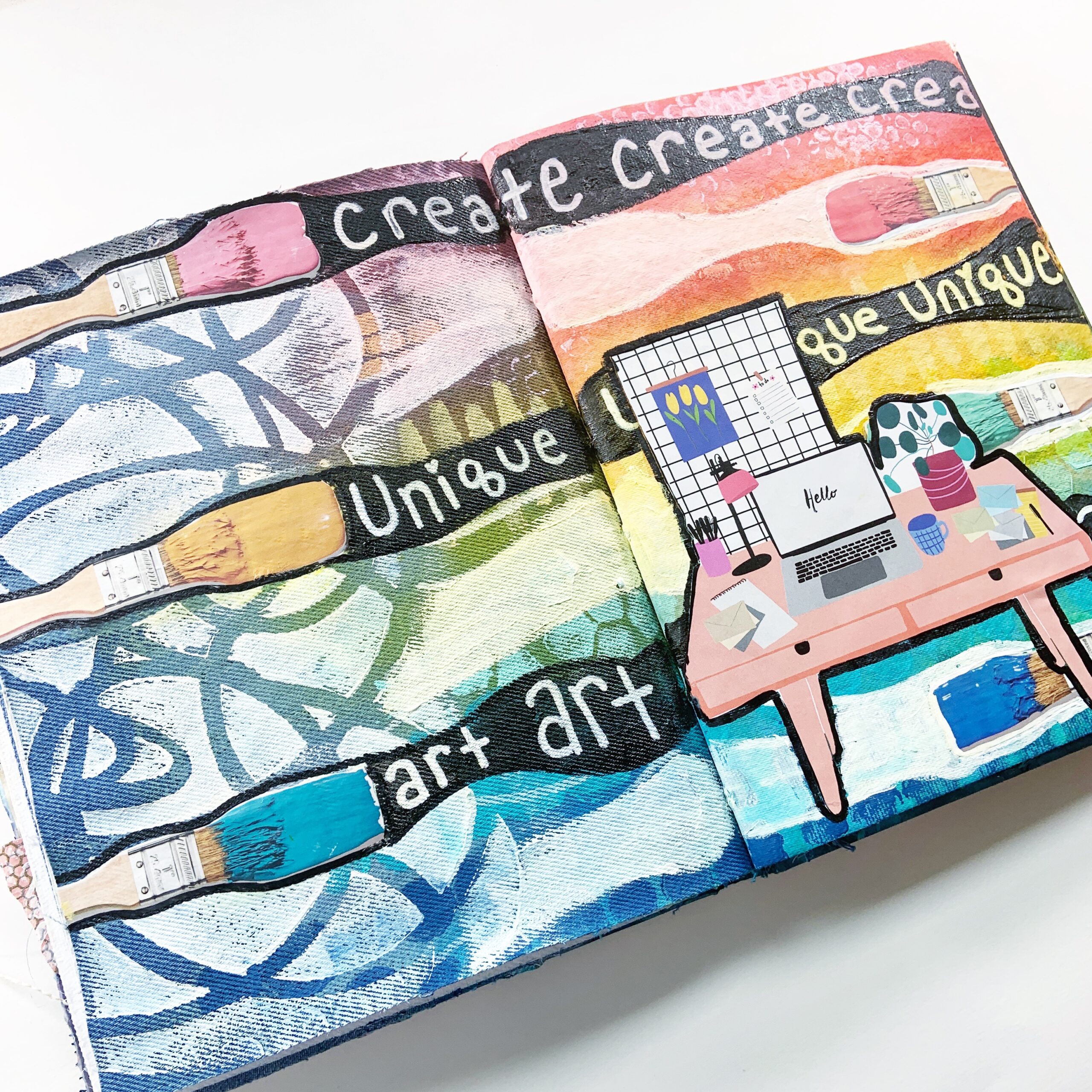Create Unique Art Journal Process - The Scrappy Wife