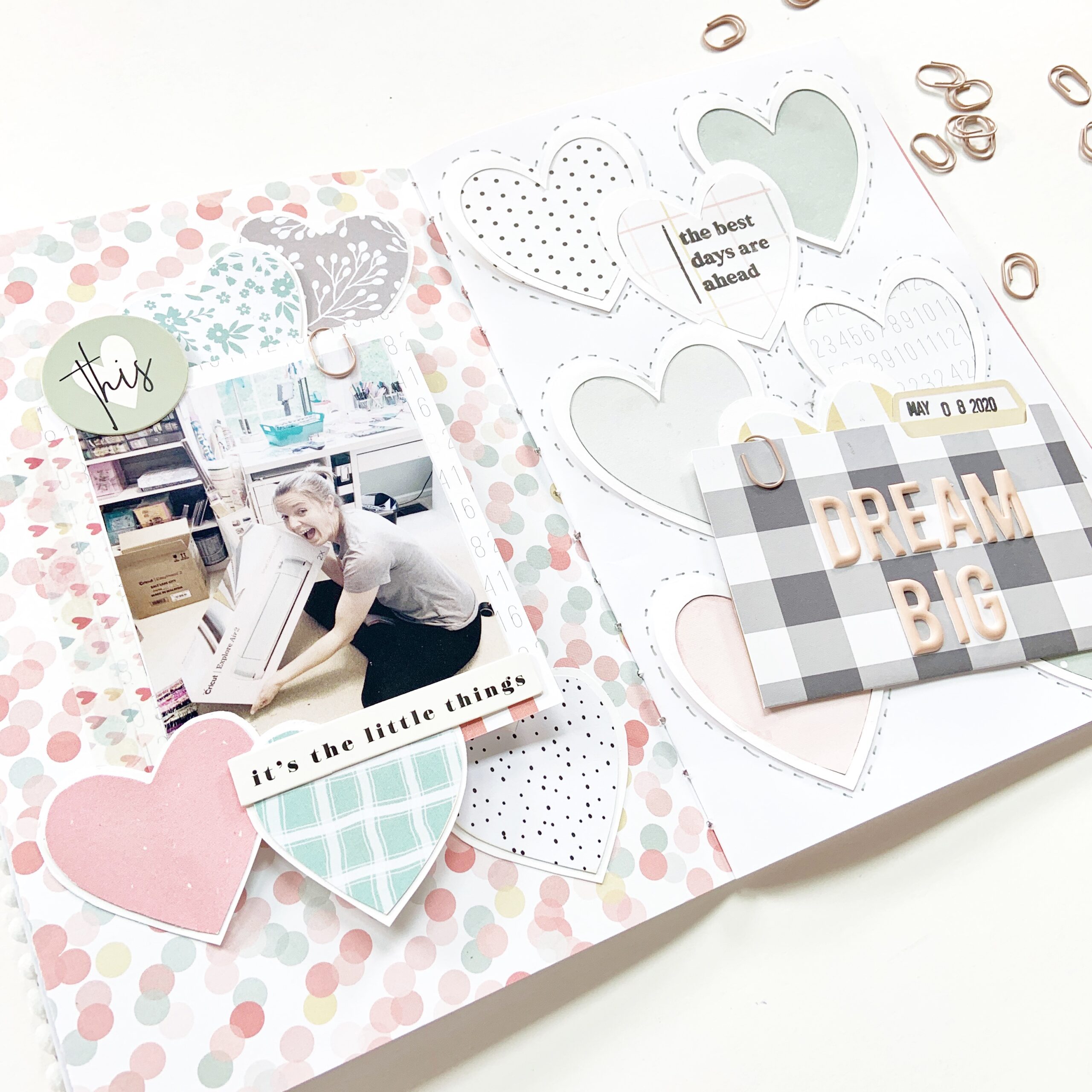 "Dream Big" A5 Journal Process - The Scrappy Wife