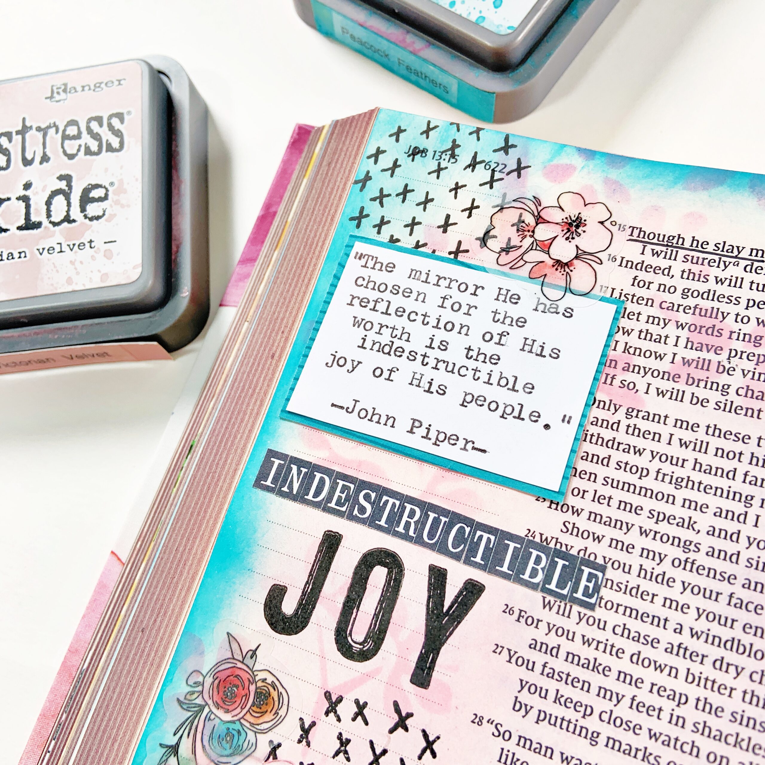 Indestructible Joy Bible Journal Process - The Scrappy Wife