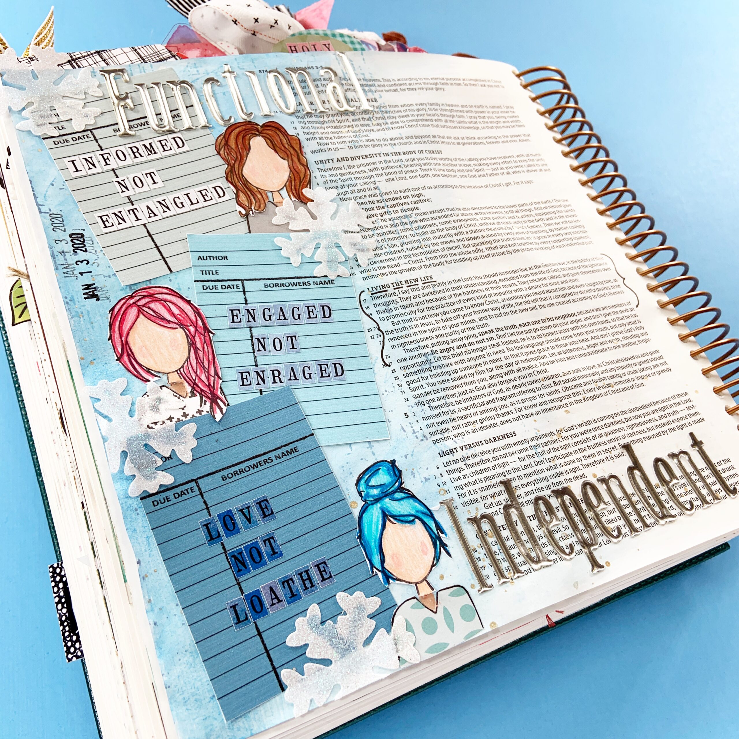 "In Not Of" Bible Journal Process - The Scrappy Wife