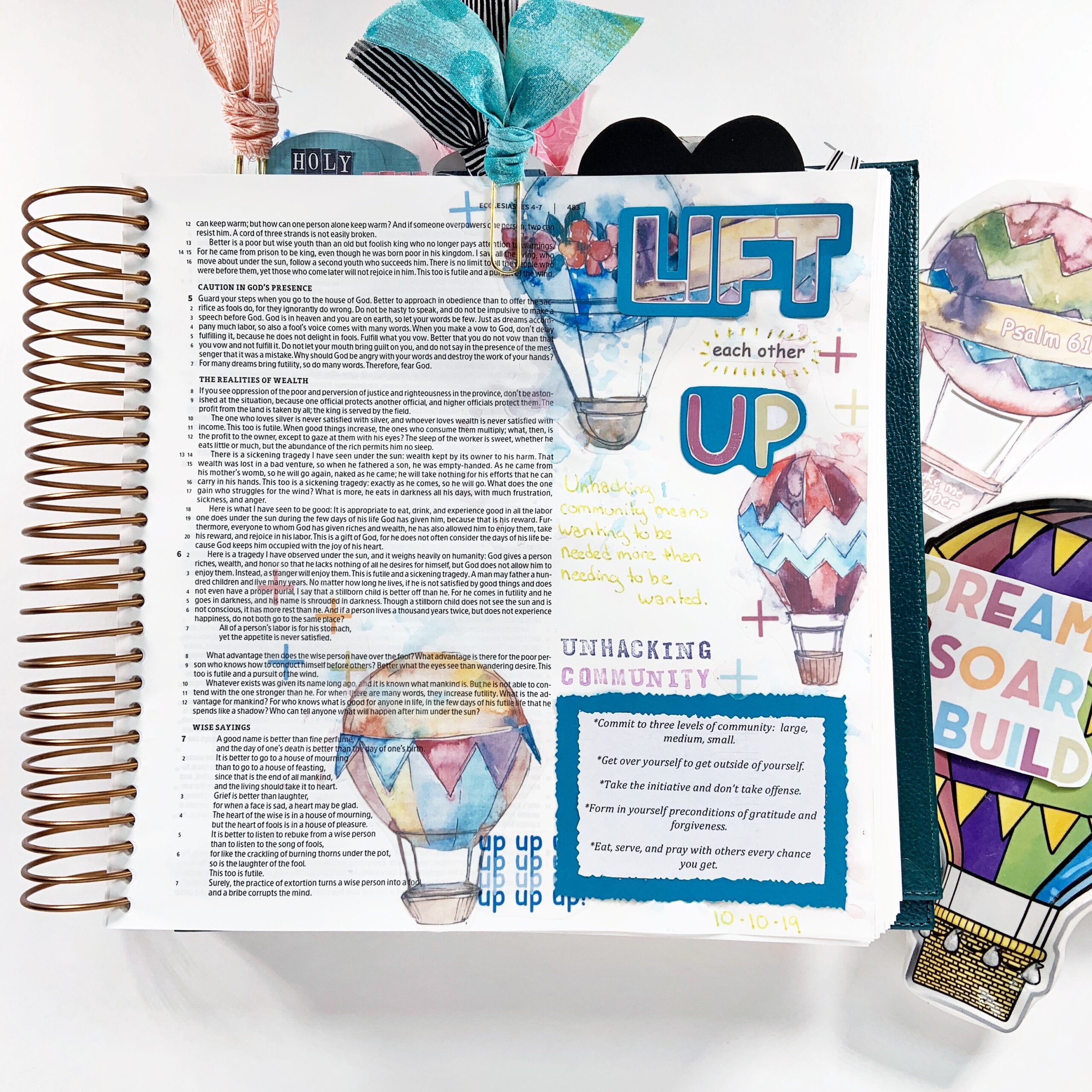 "All the Way Up" Print Pray Slay Bible Journal Process - The Scrappy Wife