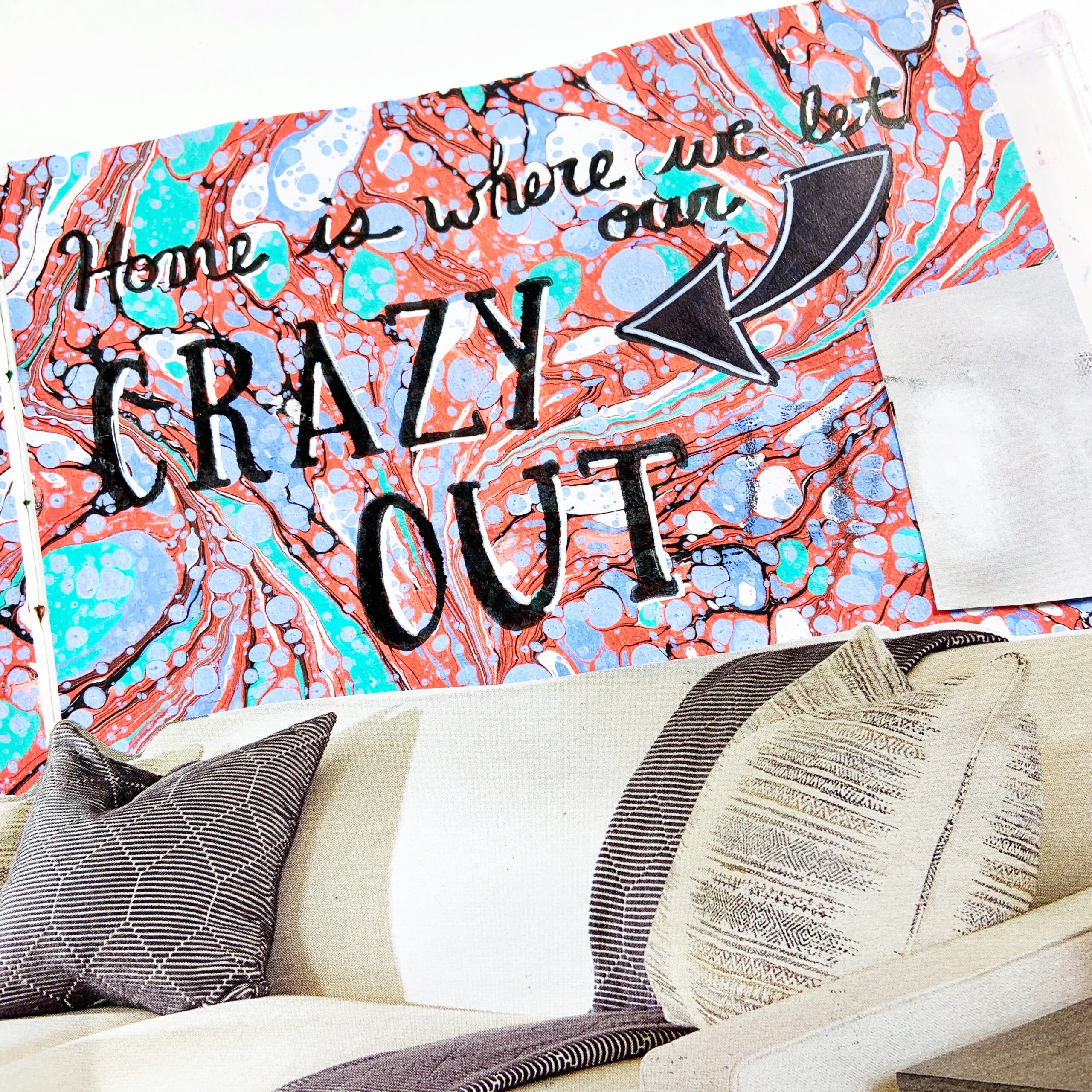 "Out of the Box" Art Journal Process - The Scrappy Wife