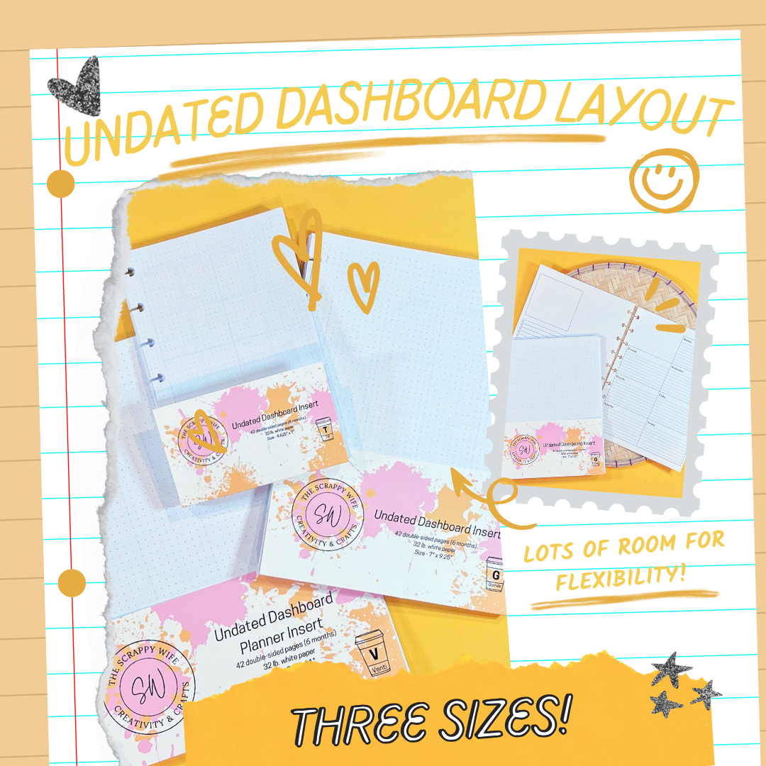 Undated Dashboard Planner Insert - The Scrappy Wife