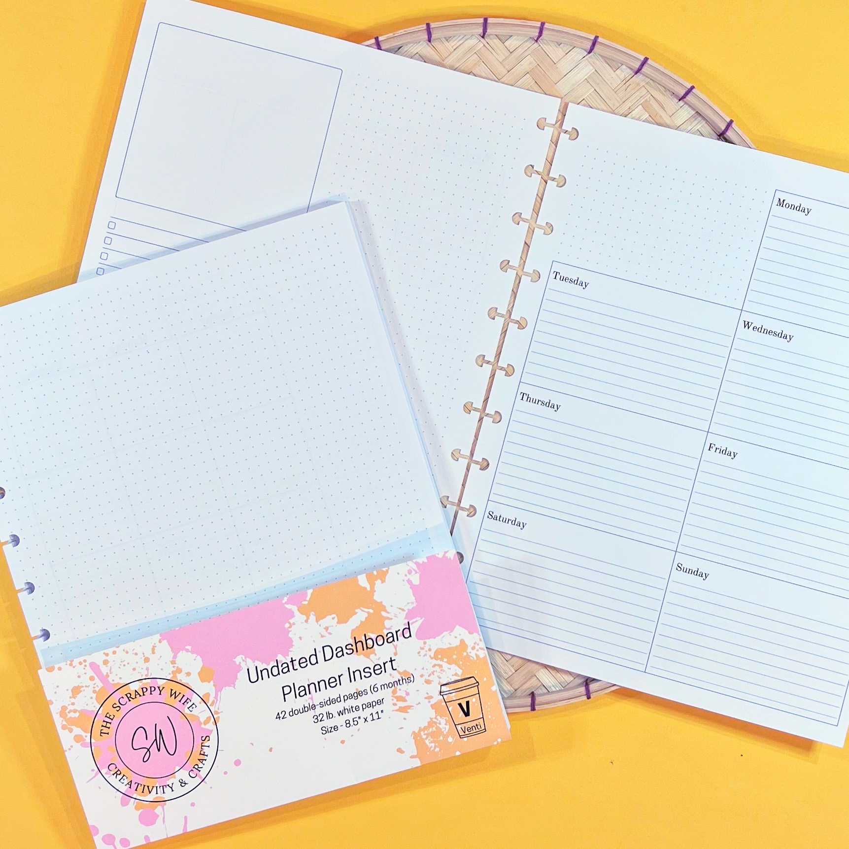 Undated Dashboard Planner Insert - The Scrappy Wife