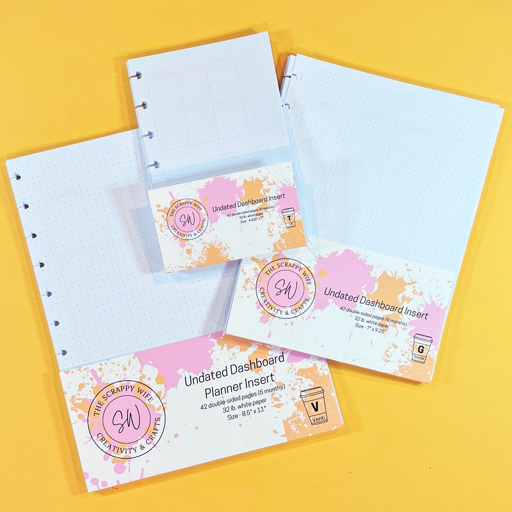 Undated Dashboard Planner Insert - The Scrappy Wife