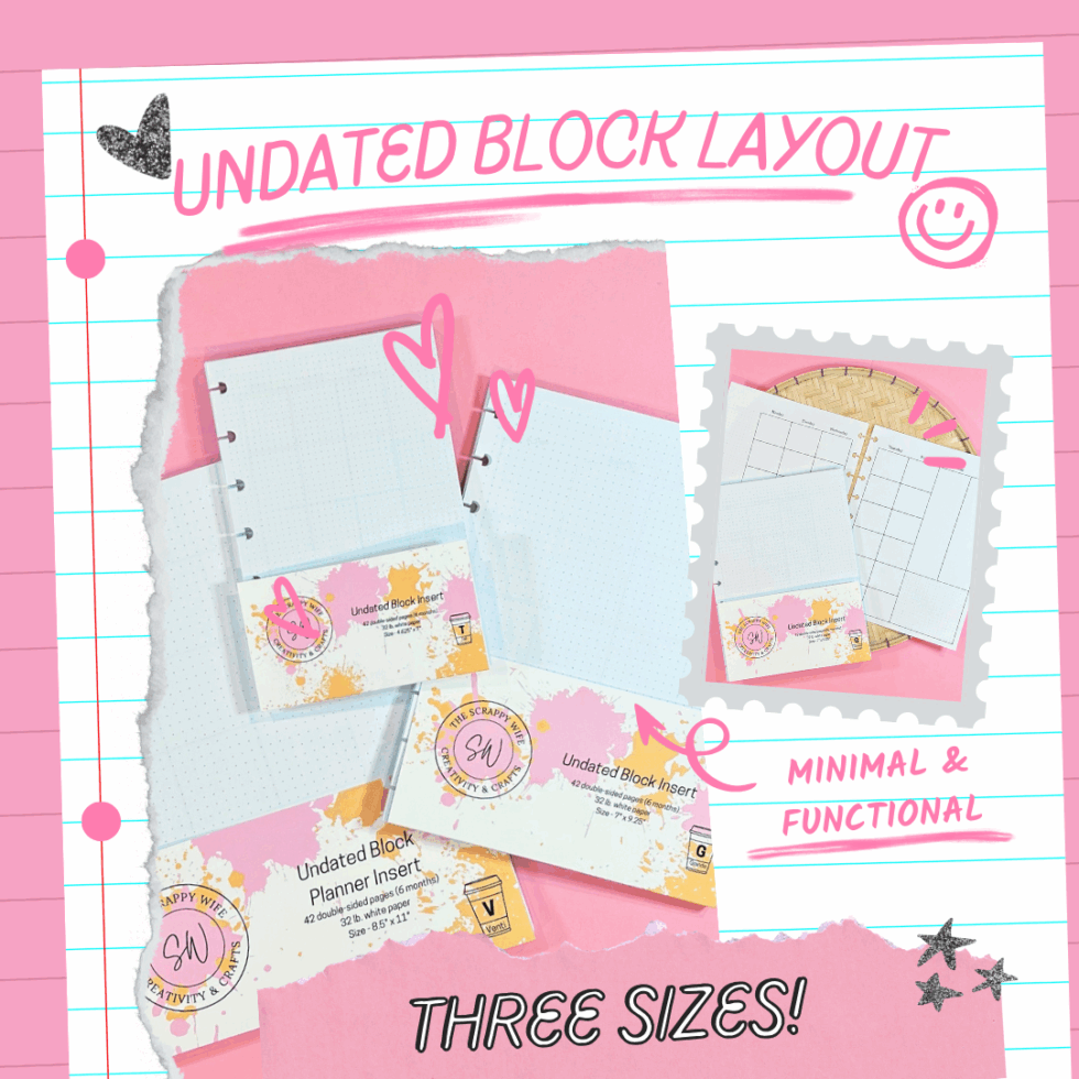 Undated Block Layout Planner Insert - The Scrappy Wife