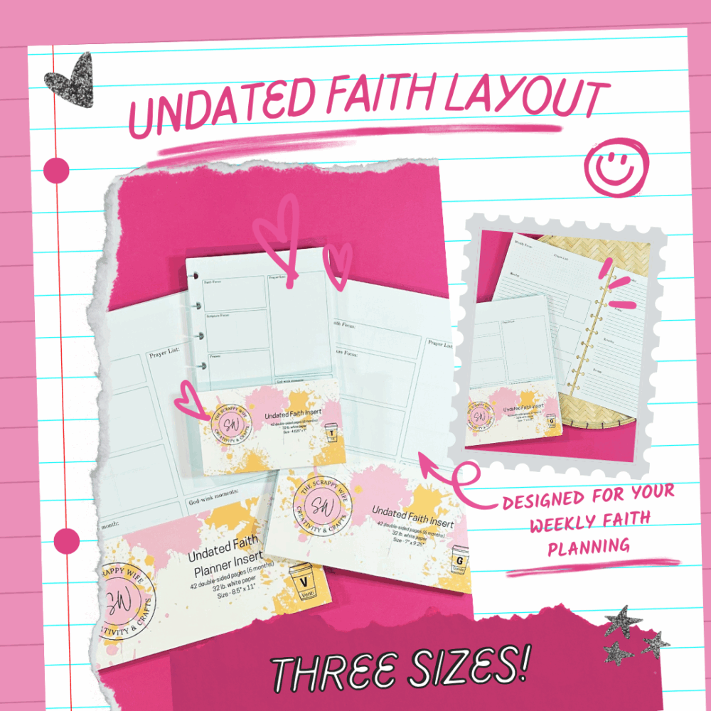 Undated Faith Planner Insert - The Scrappy Wife