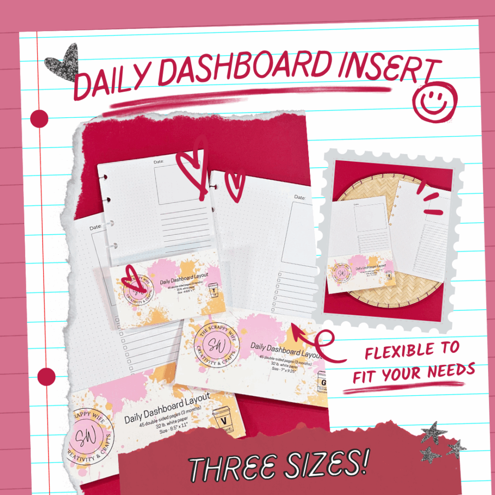 Daily Dashboard Planner Pages - The Scrappy Wife