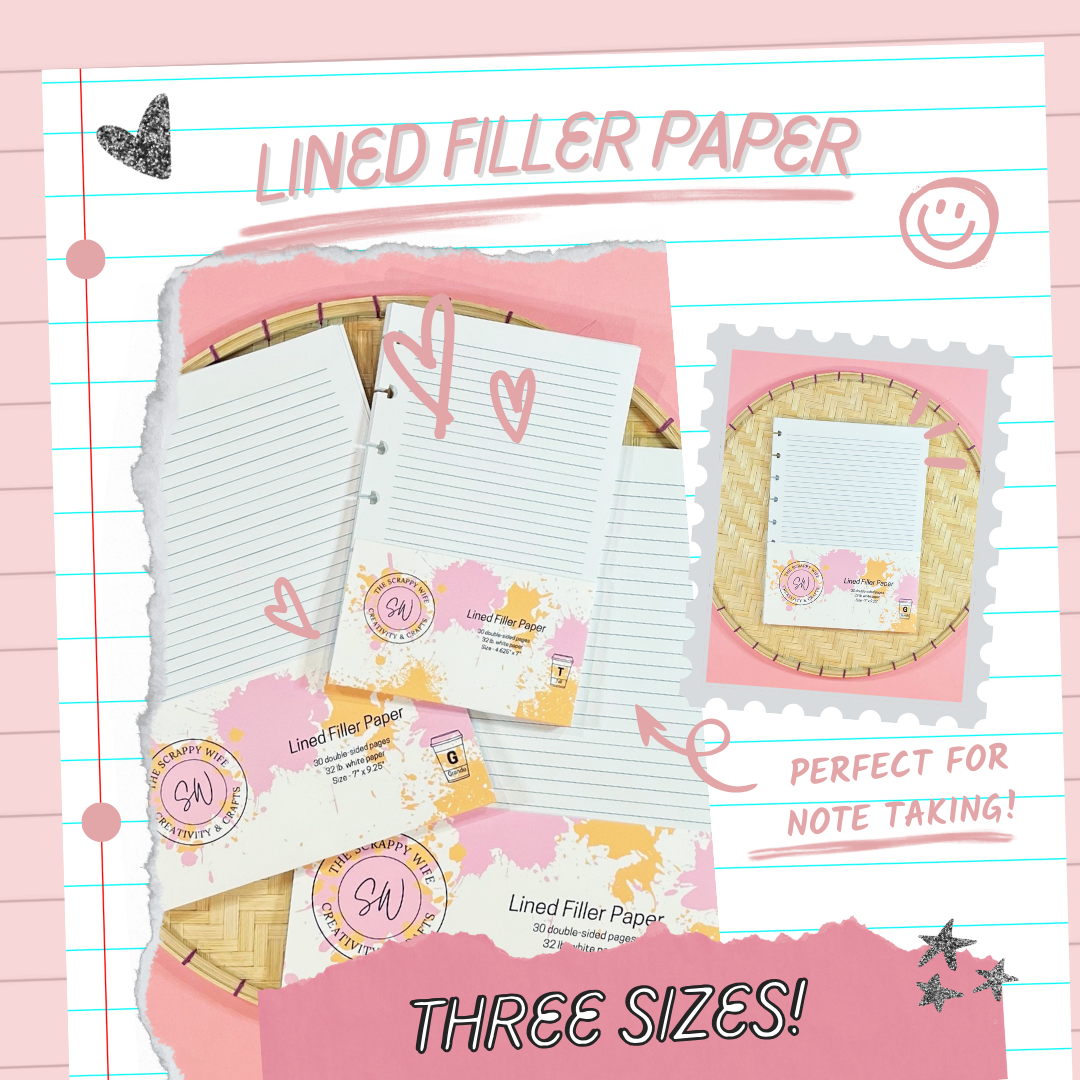Lined Filler Paper - The Scrappy Wife