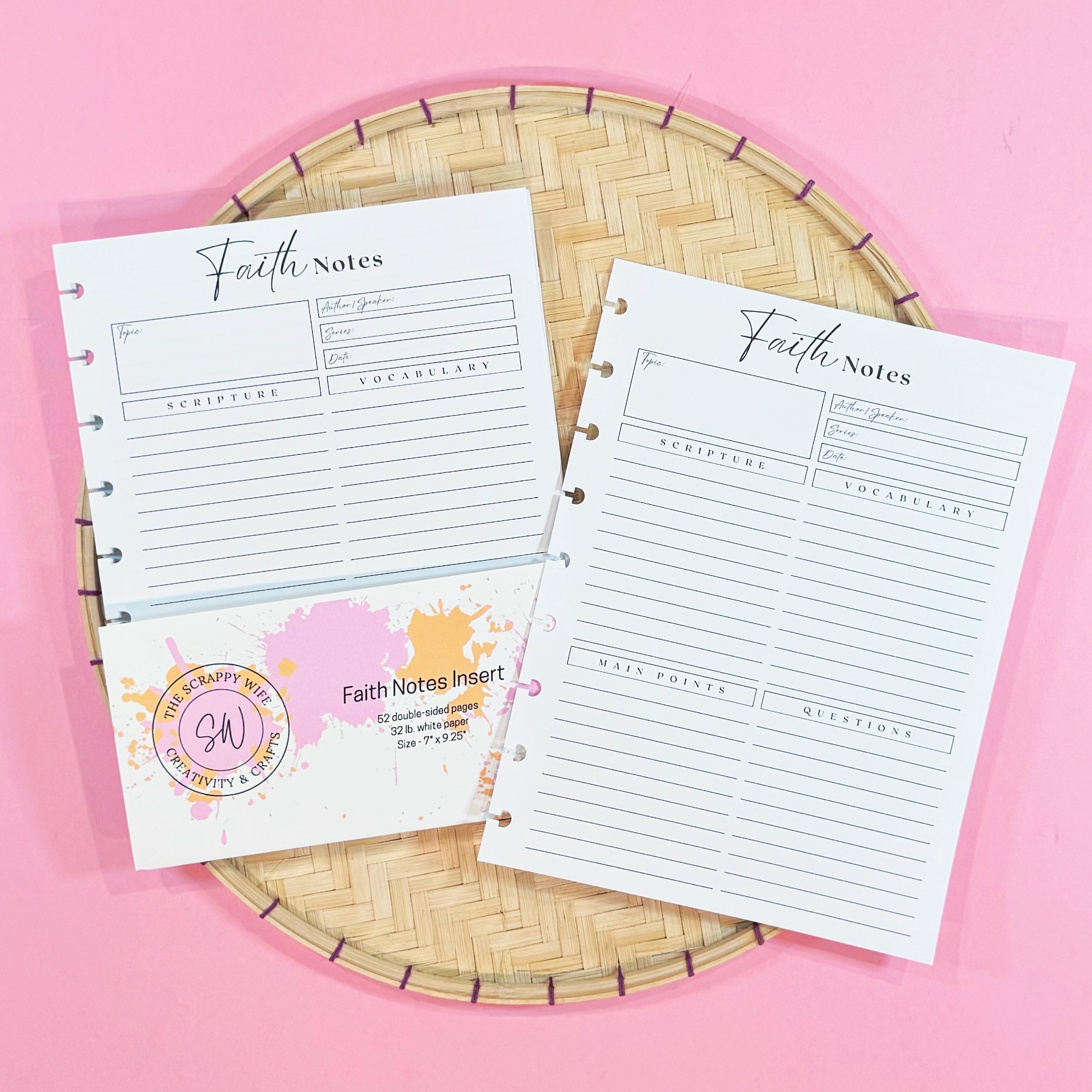 Faith Notes Insert - The Scrappy Wife
