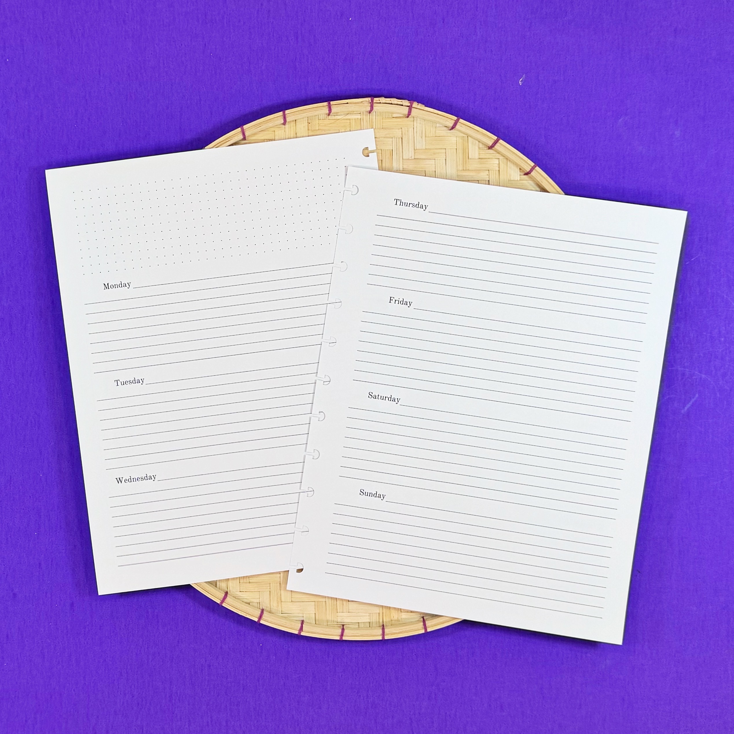 Undated Horizontal Planner Layout - The Scrappy Wife