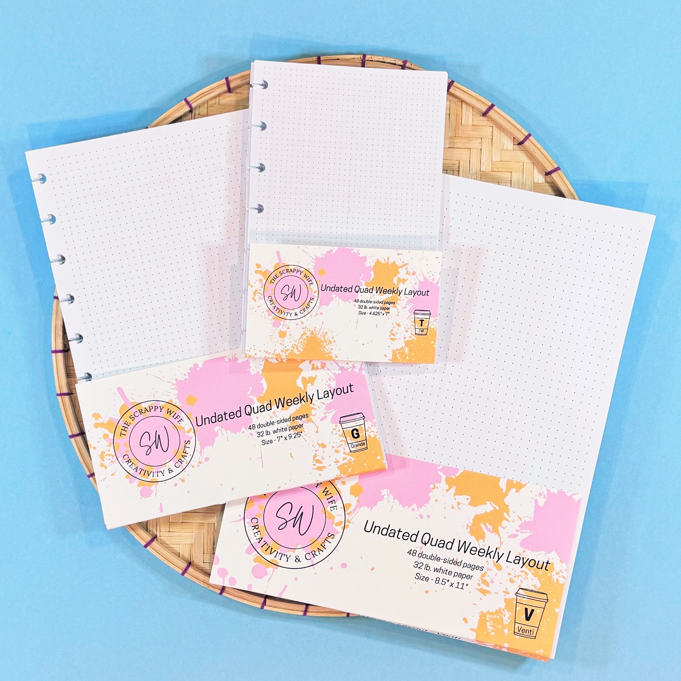 Undated Quad Planner Layout - The Scrappy Wife