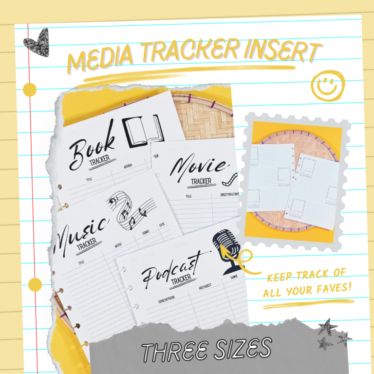 Media Tracker Insert - The Scrappy Wife