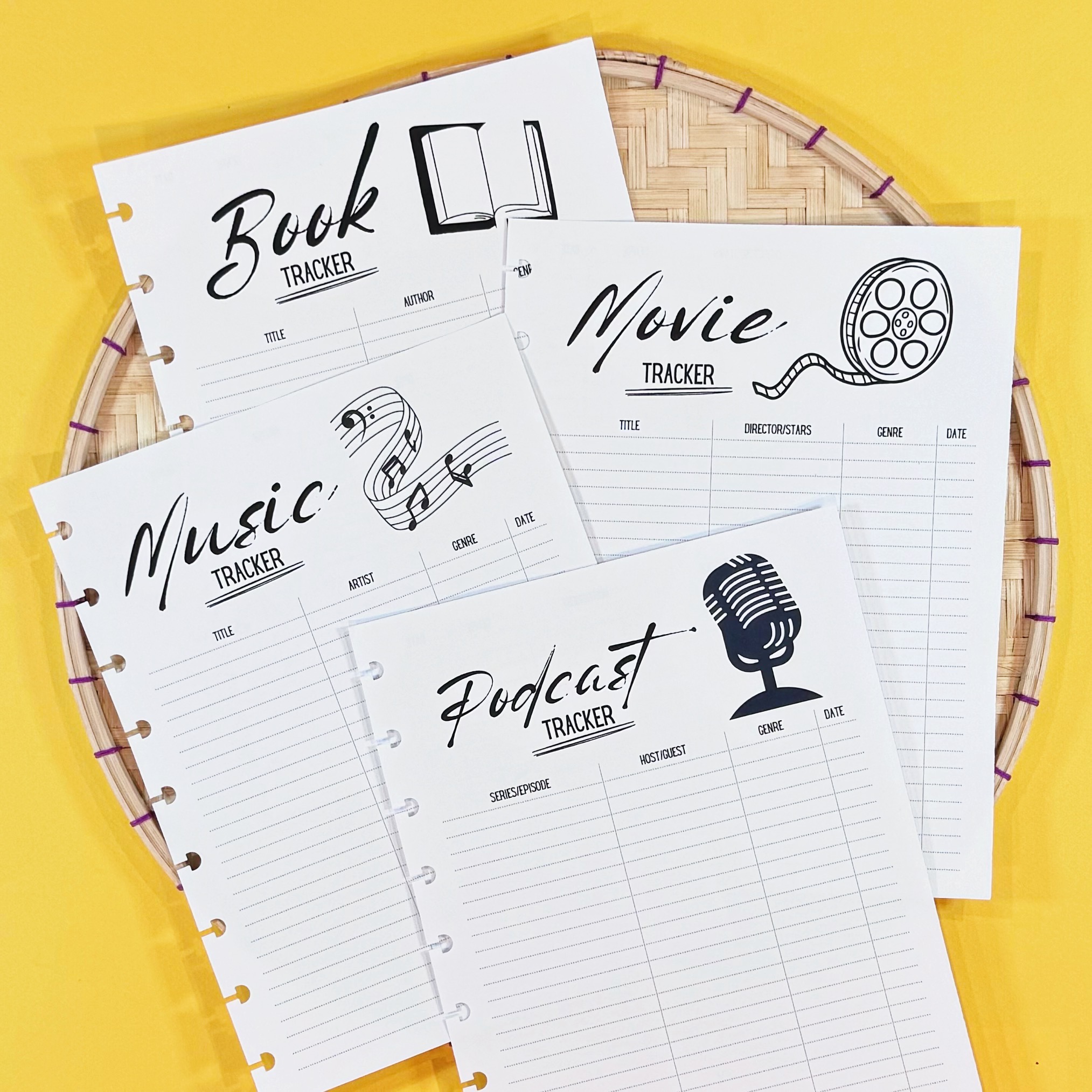 Media Tracker Insert - The Scrappy Wife