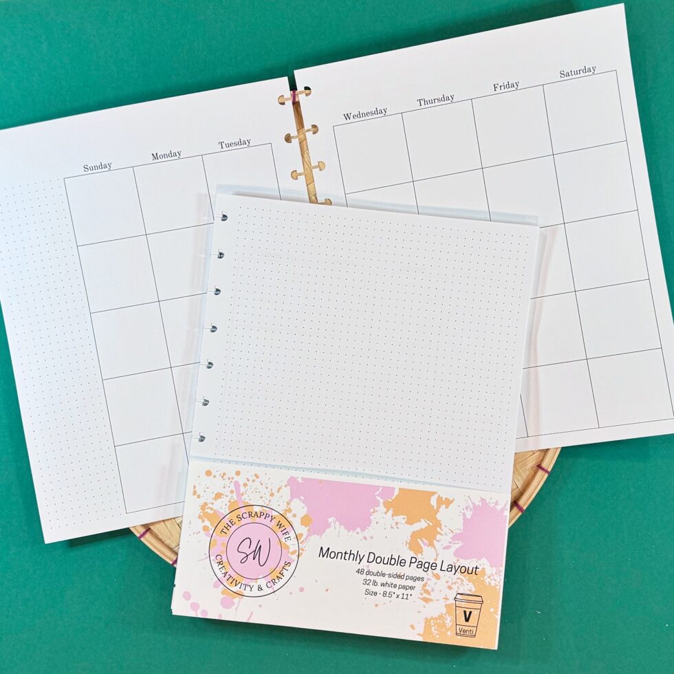 Monthly Double Page Planning Insert - The Scrappy Wife
