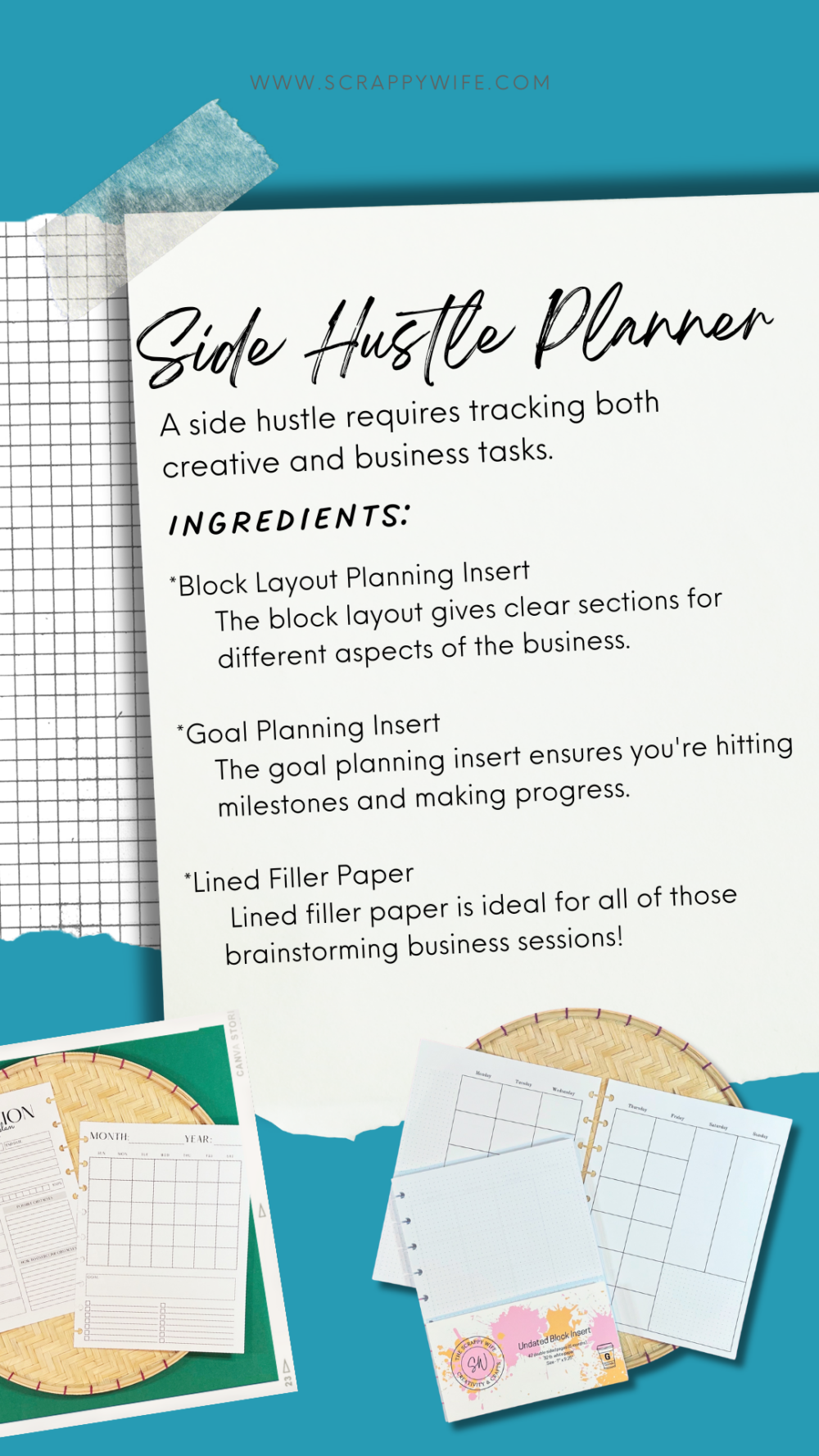 Planner Recipe: Building the Perfect Side Hustle Planner - The Scrappy Wife
