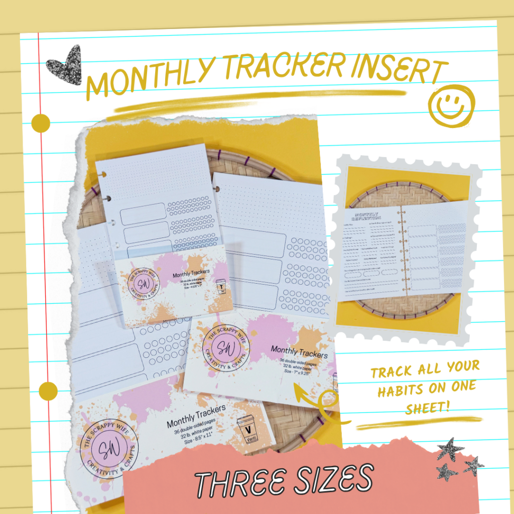 Monthly Trackers Layout - The Scrappy Wife