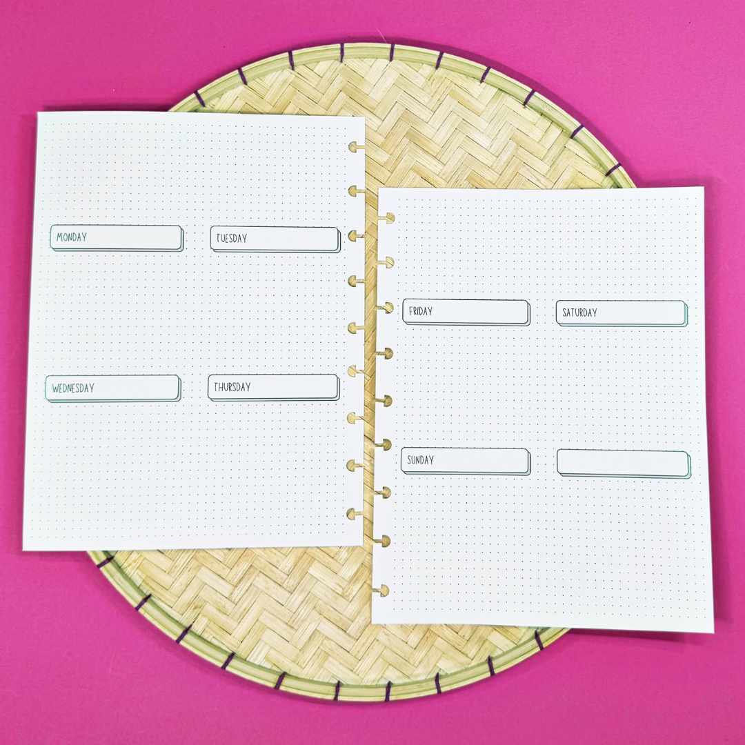 BUJO Quad Layout - The Scrappy Wife