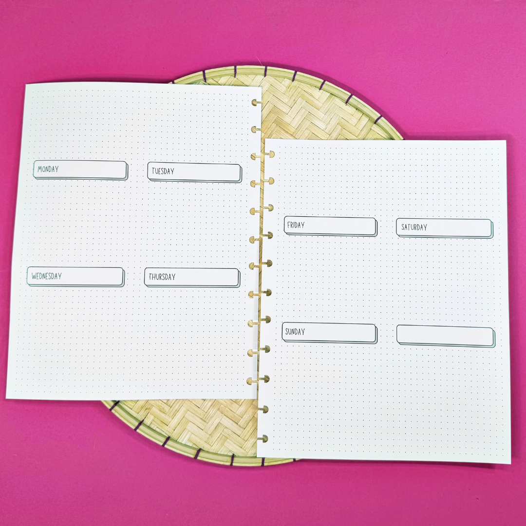 BUJO Quad Layout - The Scrappy Wife