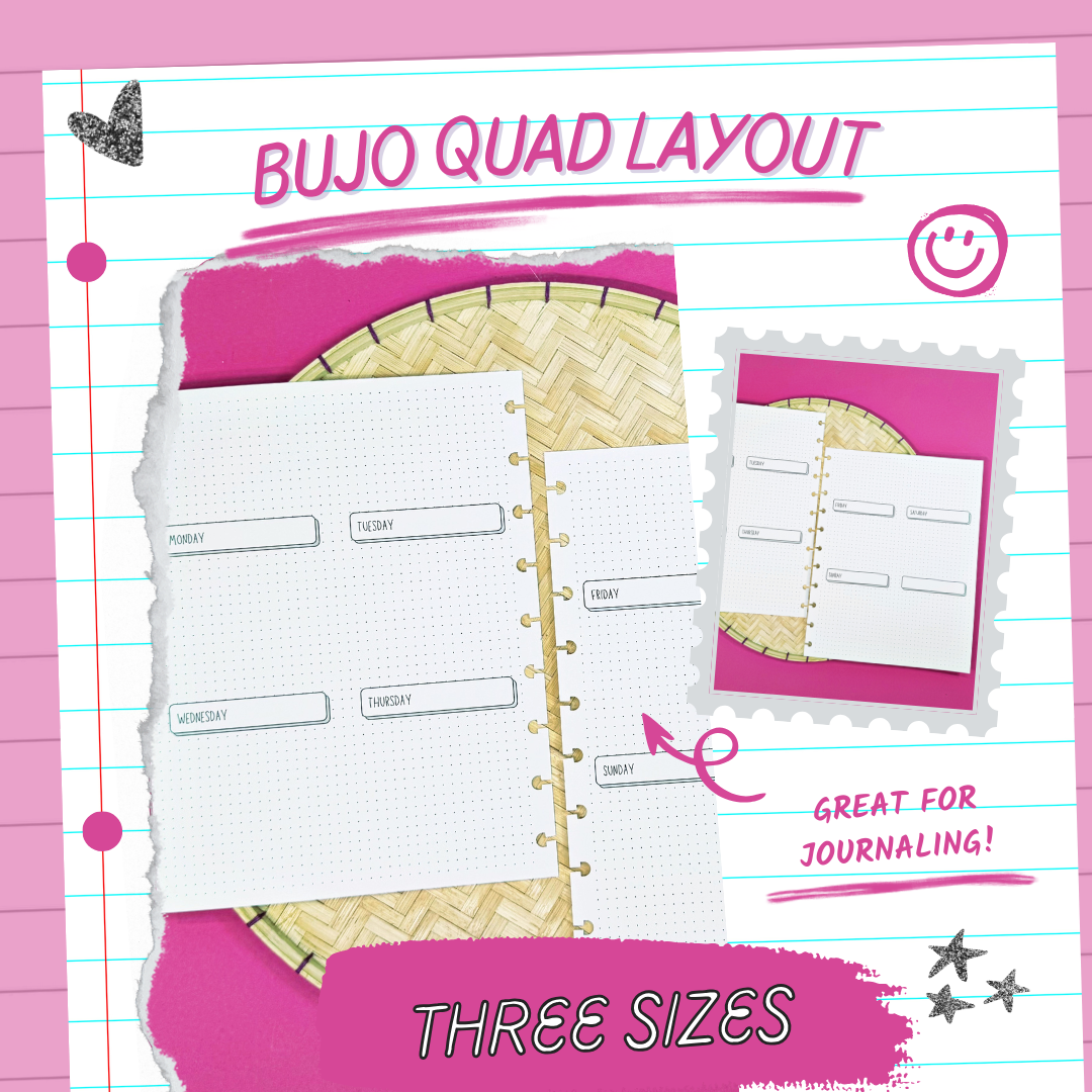 BUJO Quad Layout - The Scrappy Wife